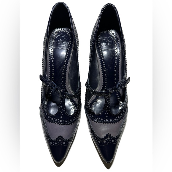 Tory Burch | Shoes | Tory Burch Everly Wing Tip Heels Leather Tbar ...